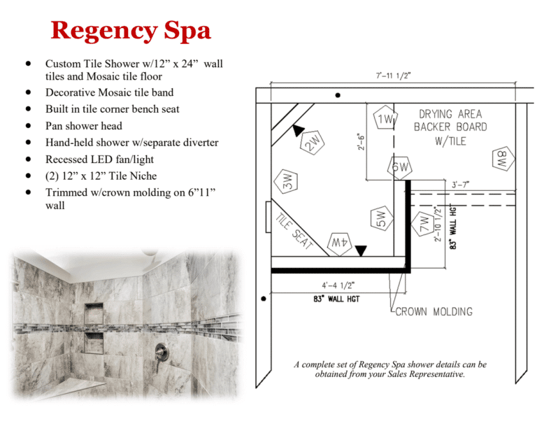 Regency Spa Tile Shower Package - Professional Building Systems